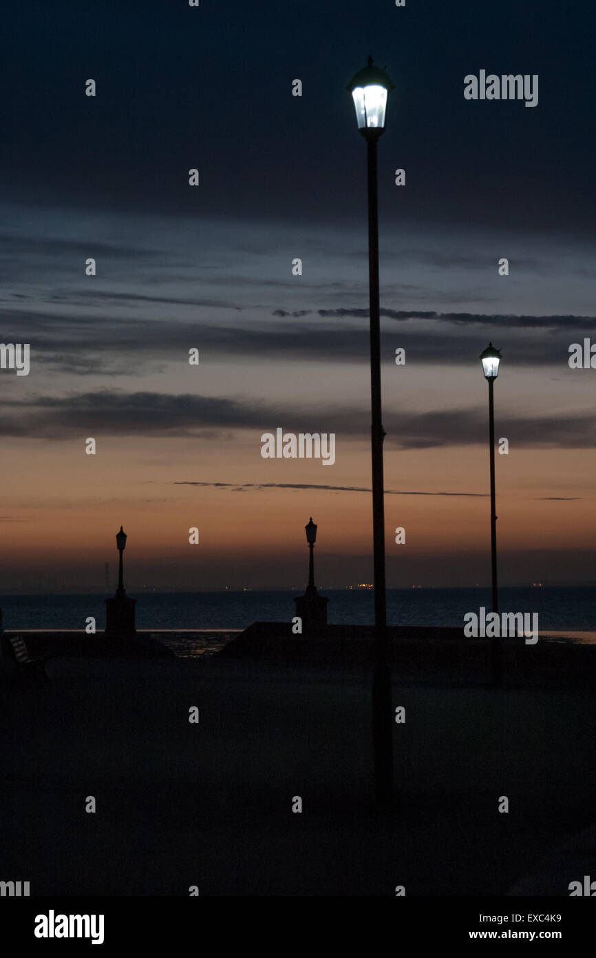 Ryde seafront at night, The Isle of Wight, UK Stock Photo - Alamy
