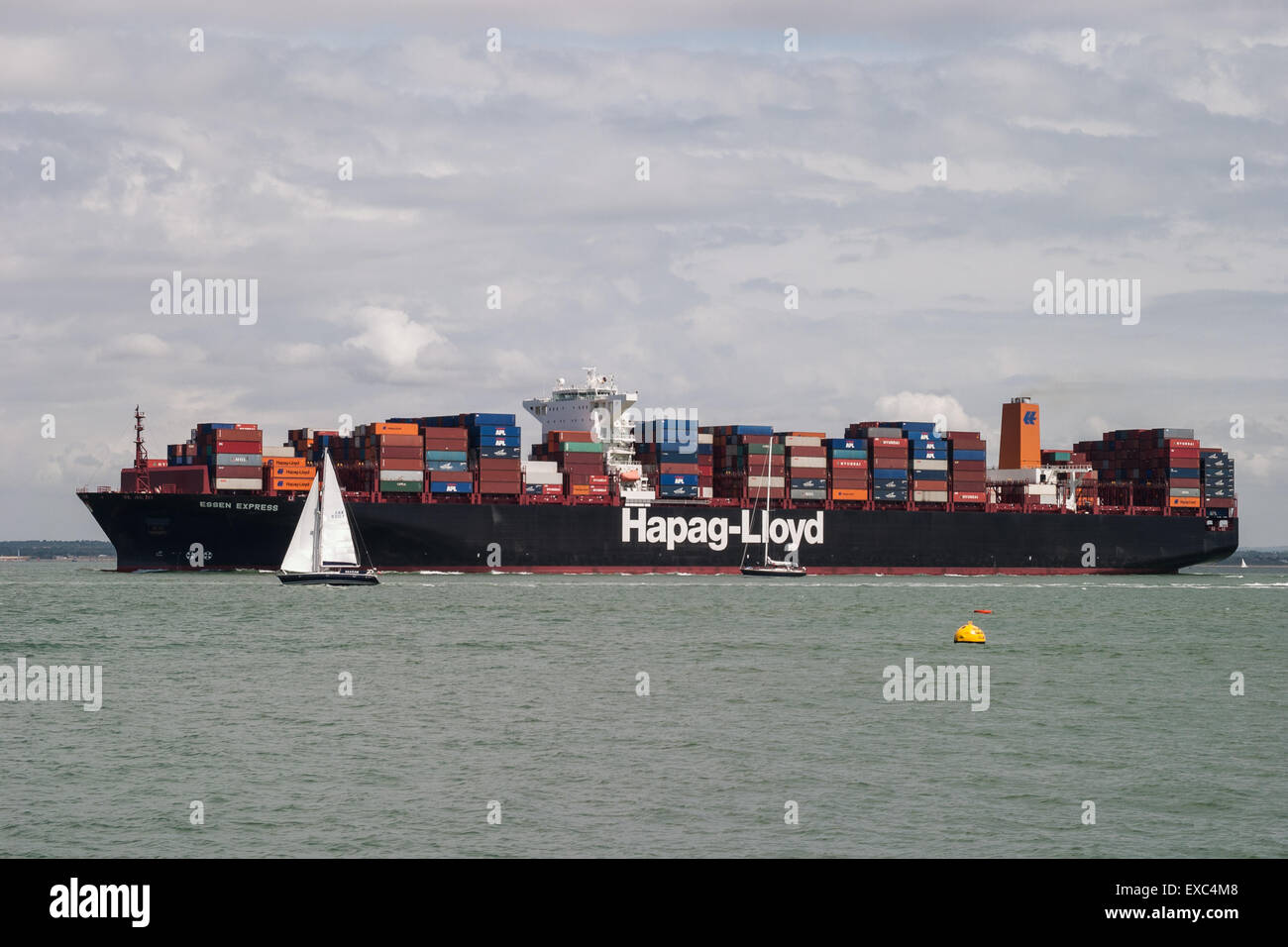Container Ship, Cowes, The Isle of Wight Stock Photo - Alamy