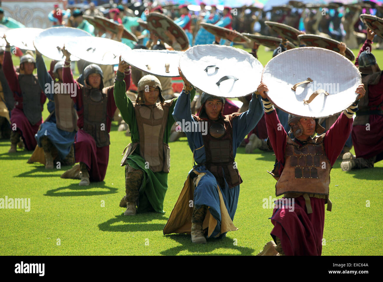 Ulan Bator, Mongolia. 11th July, 2015. Performers are seen during the ...
