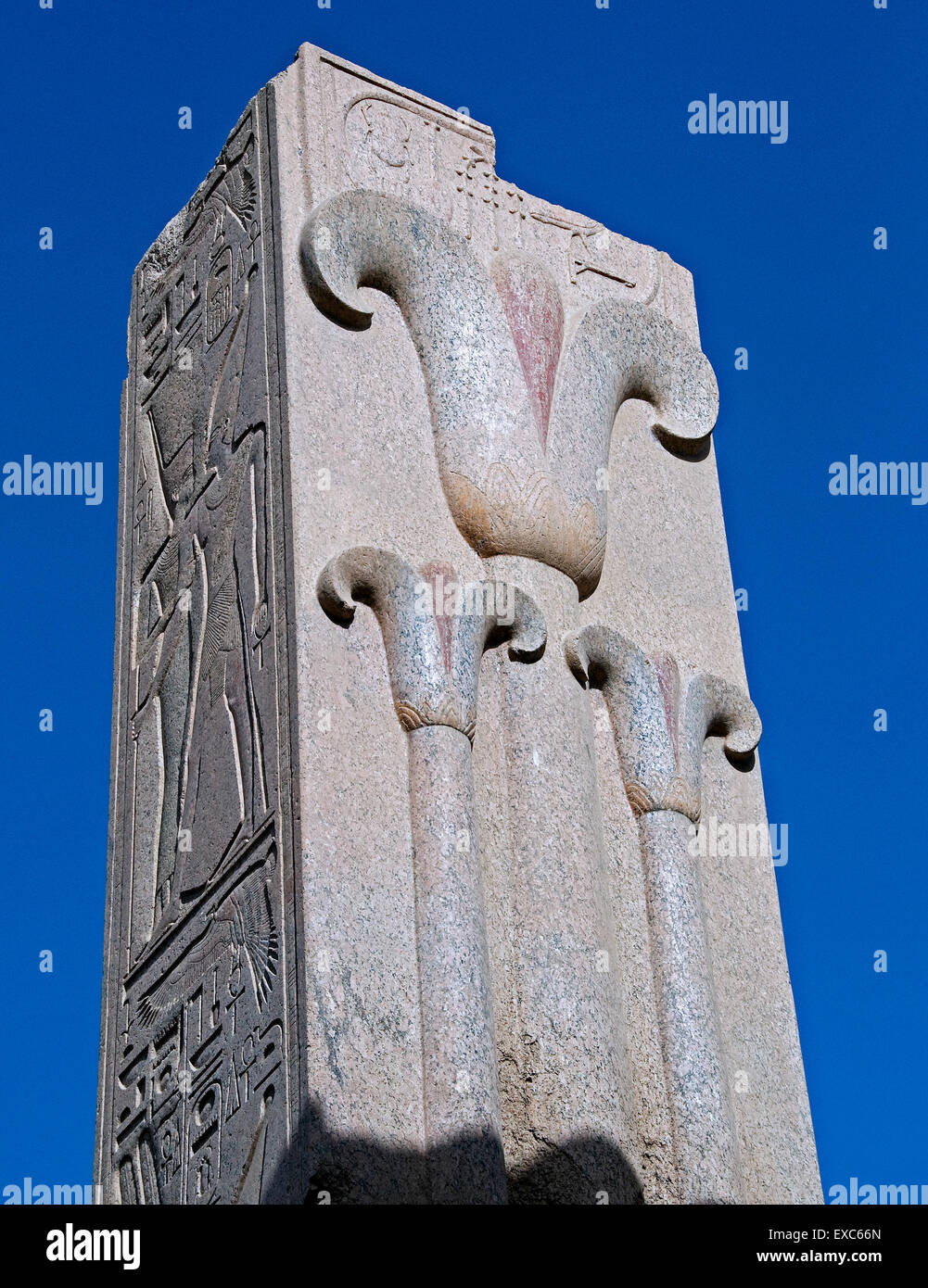 Karnak, Luxor, Egypt. Temple of Karnak sacred to god Amon: heraldic ...