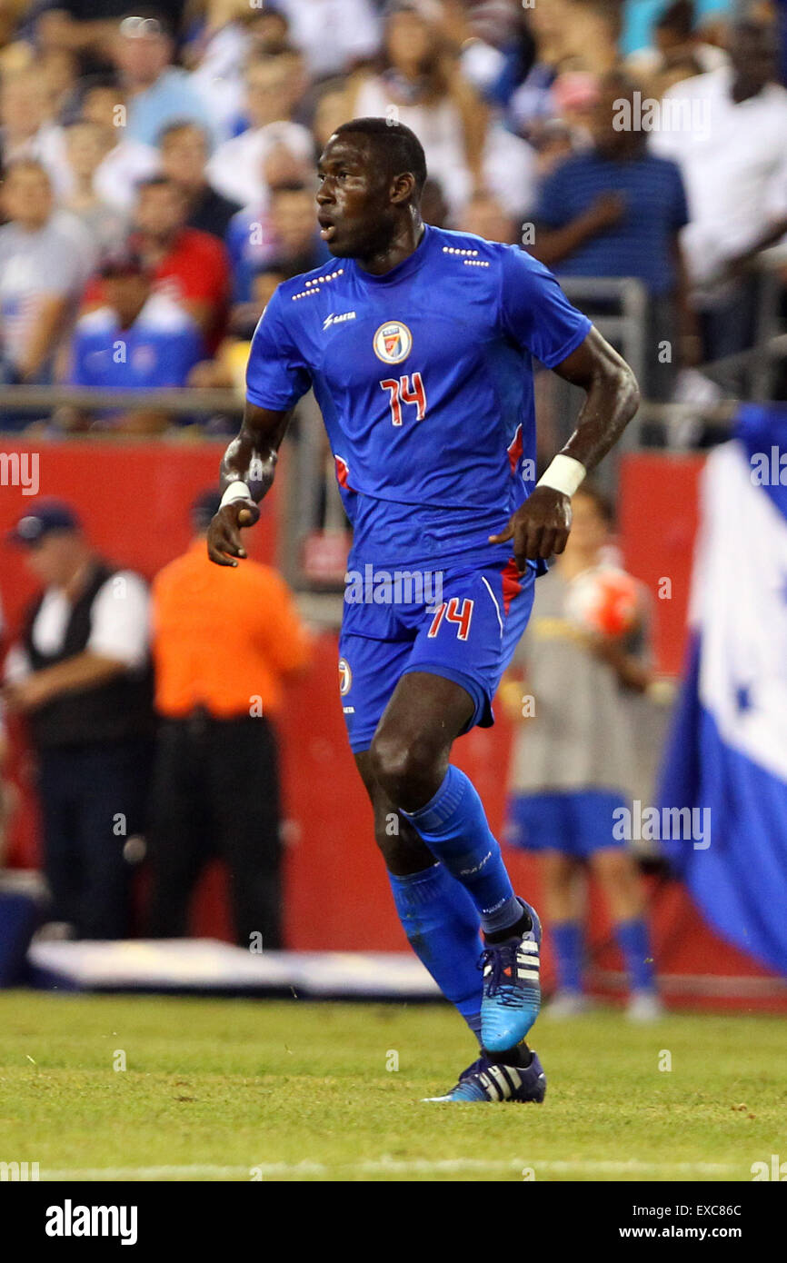 July 10, 2015; Foxborough, MA, USA; Haiti midfielder James Marcelin (14 ...