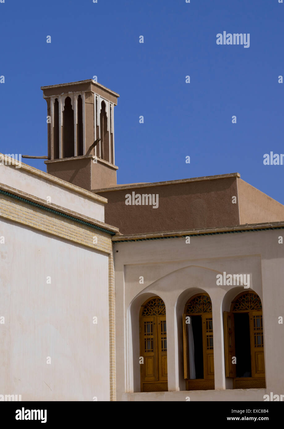 Windtower Of Traditional House, Isfahan Province, Kashan, Iran Stock ...
