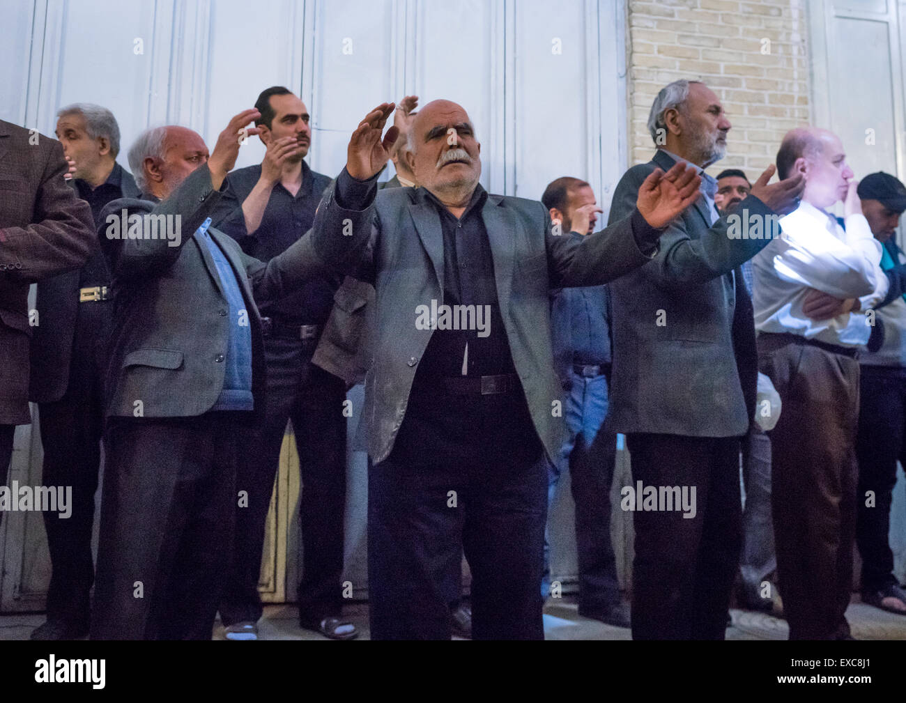 Men Weeping And Mourning In The Bazaar, Isfahan Province, Isfahan, Iran ...