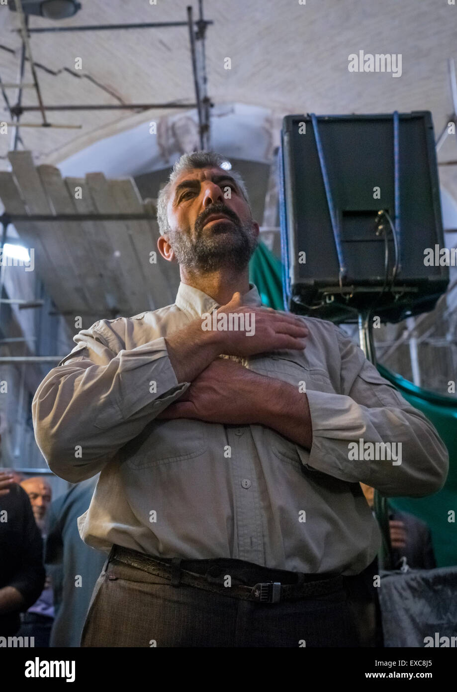 Man Weeping And Mourning In The Bazaar, Isfahan Province, Isfahan, Iran ...