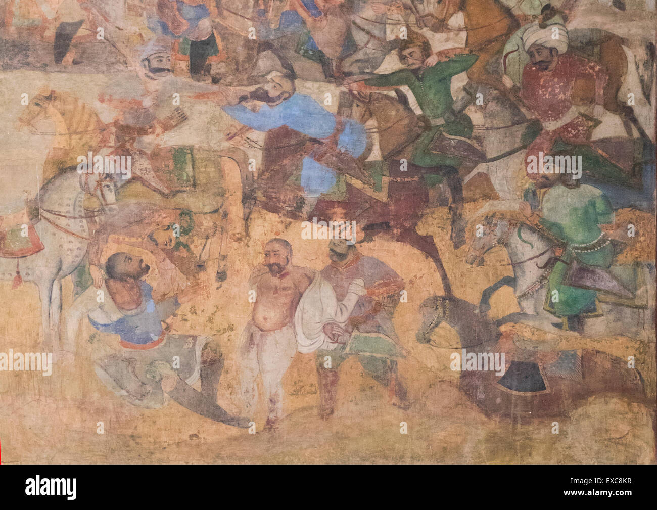 Colorful Old Mural Painting, Isfahan Province, Isfahan, Iran Stock ...