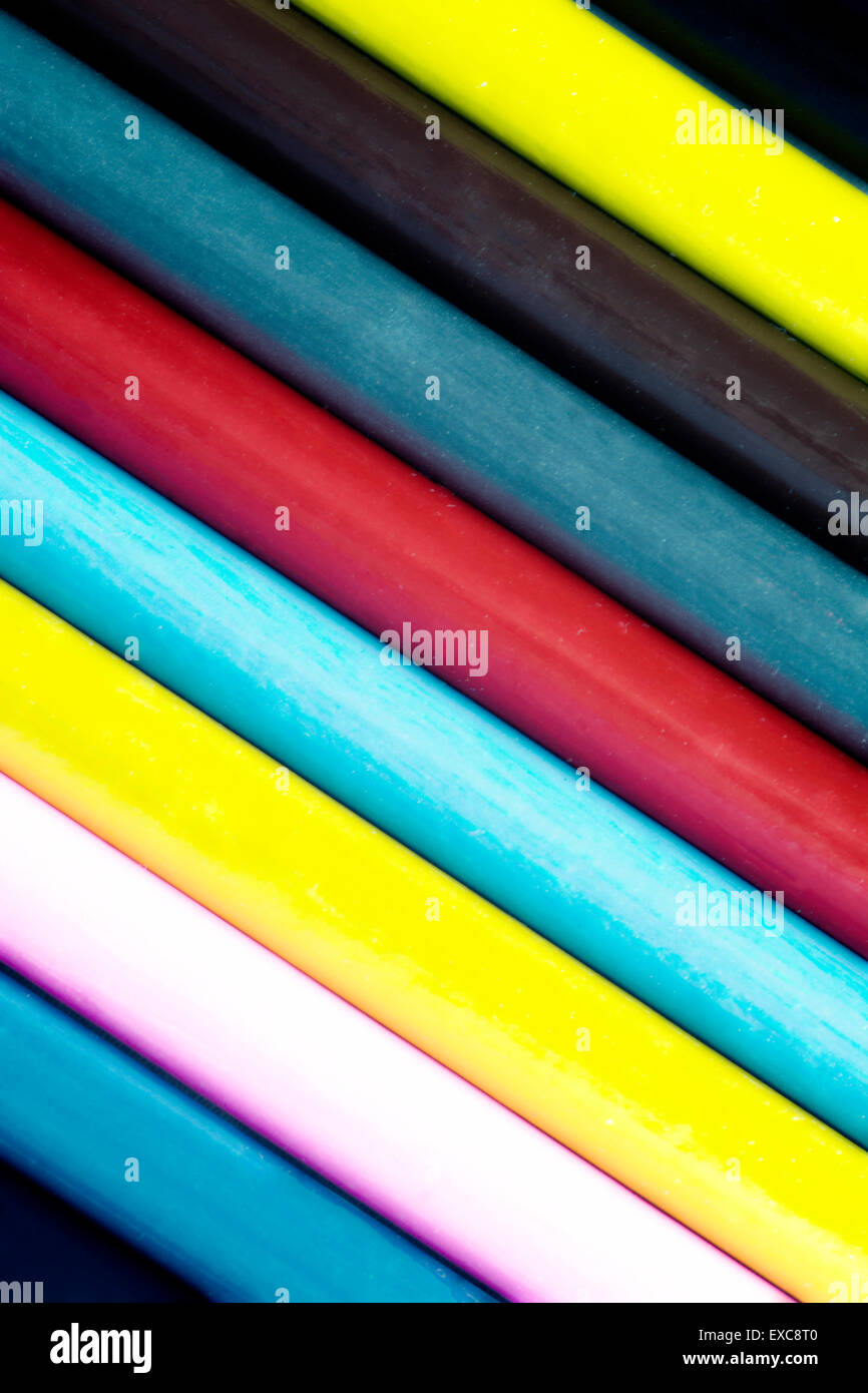 Coloured pencils, Office or educational materials Stock Photo - Alamy
