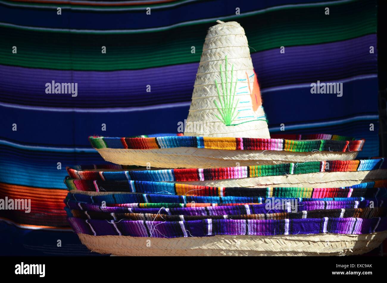 Mexican sombrero hats Stock Photo - Alamy