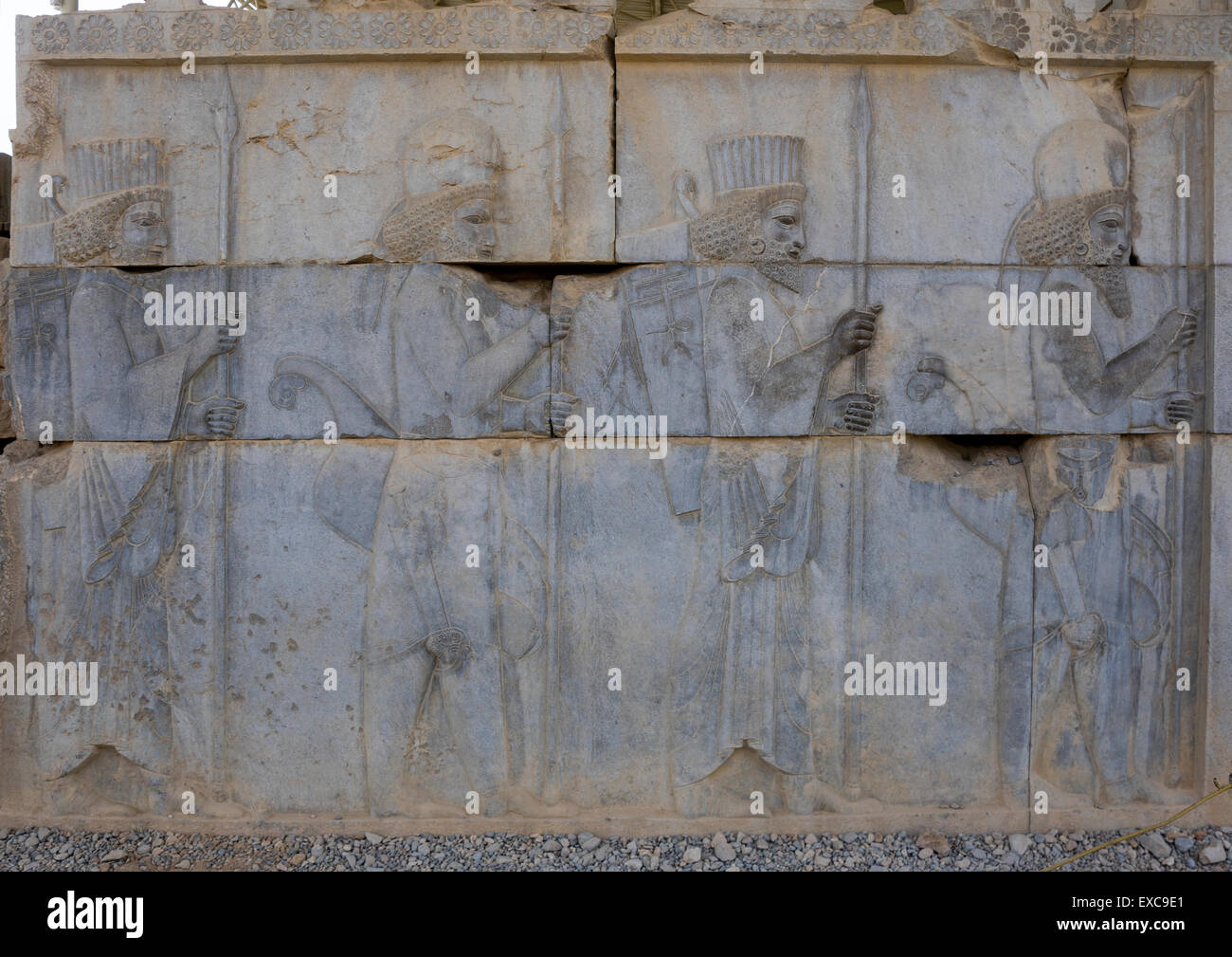 Bas-relief Depicting Persian Guards, Fars Province, Persepolis, Iran ...