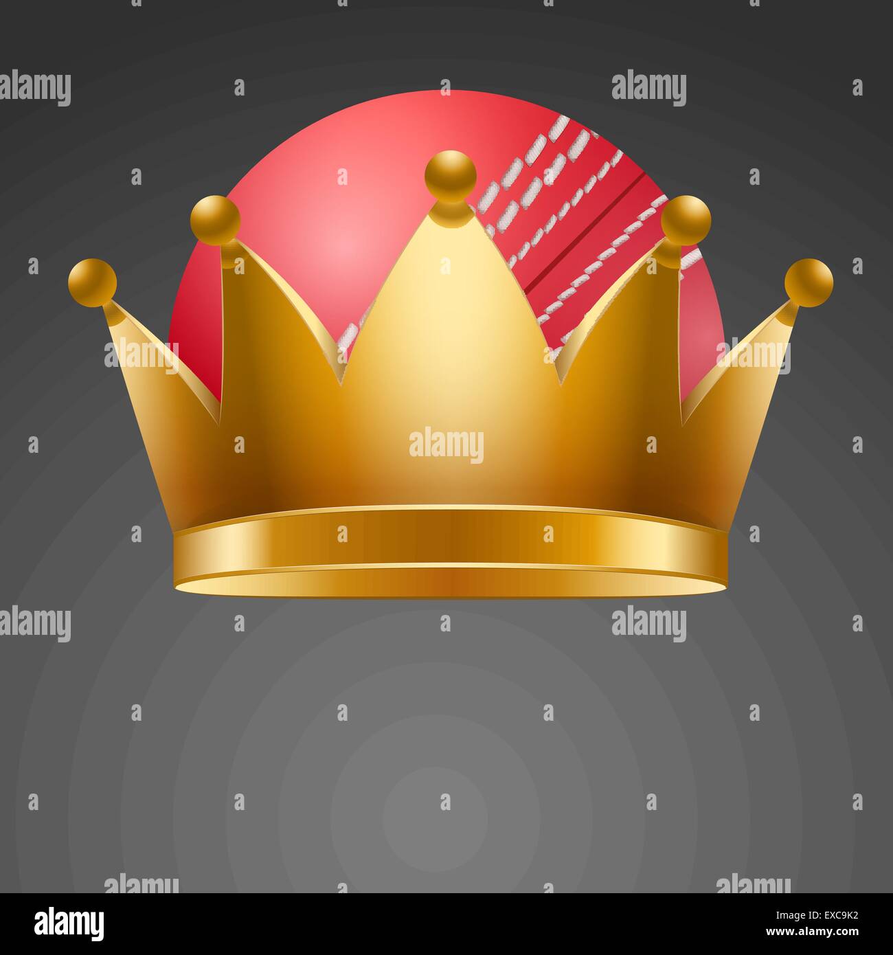 Cricket ball with royal crown Stock Vector Image & Art - Alamy