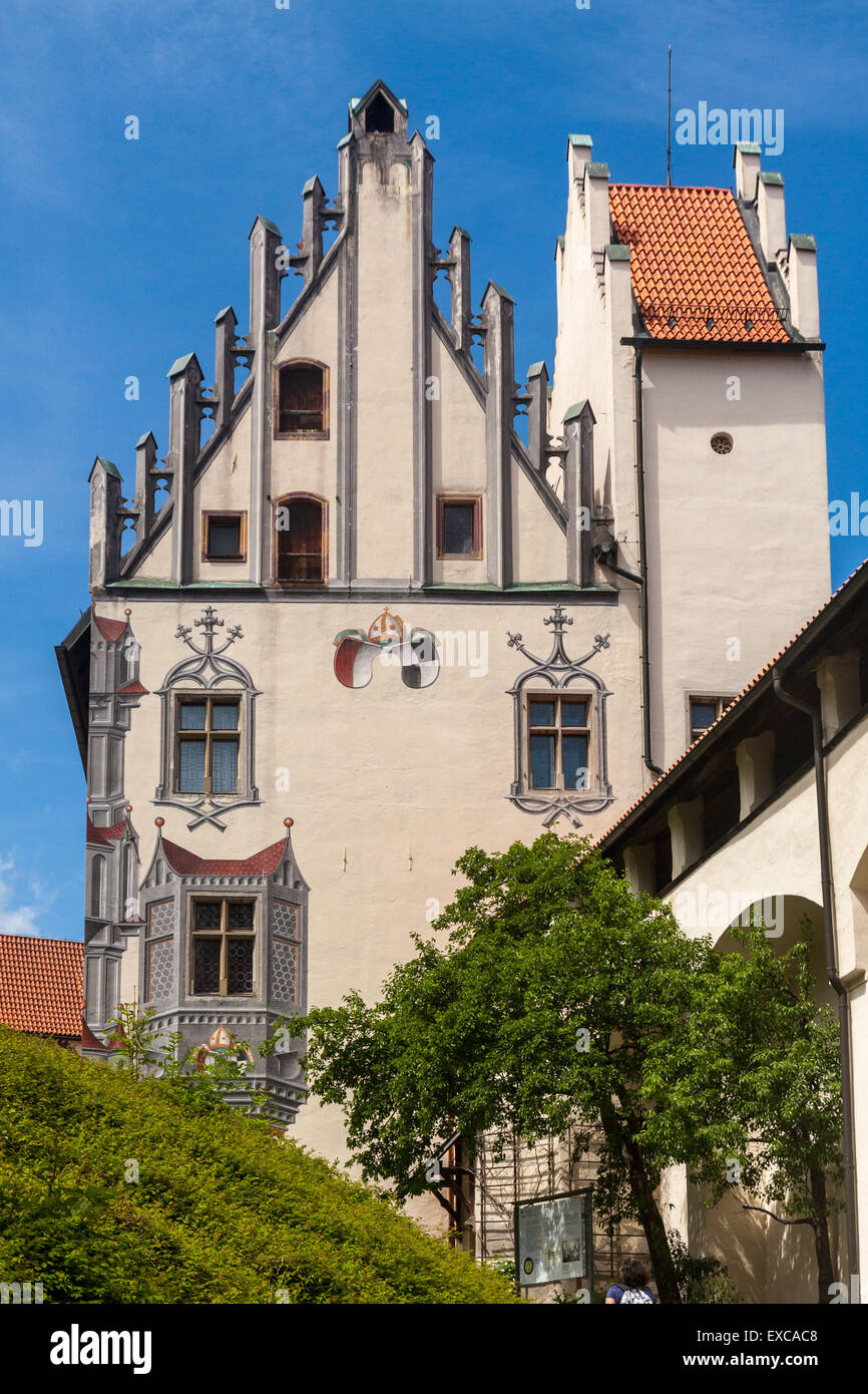 Hohes schloss, castle in the middle of Fussen, Bavarian Alps Stock ...