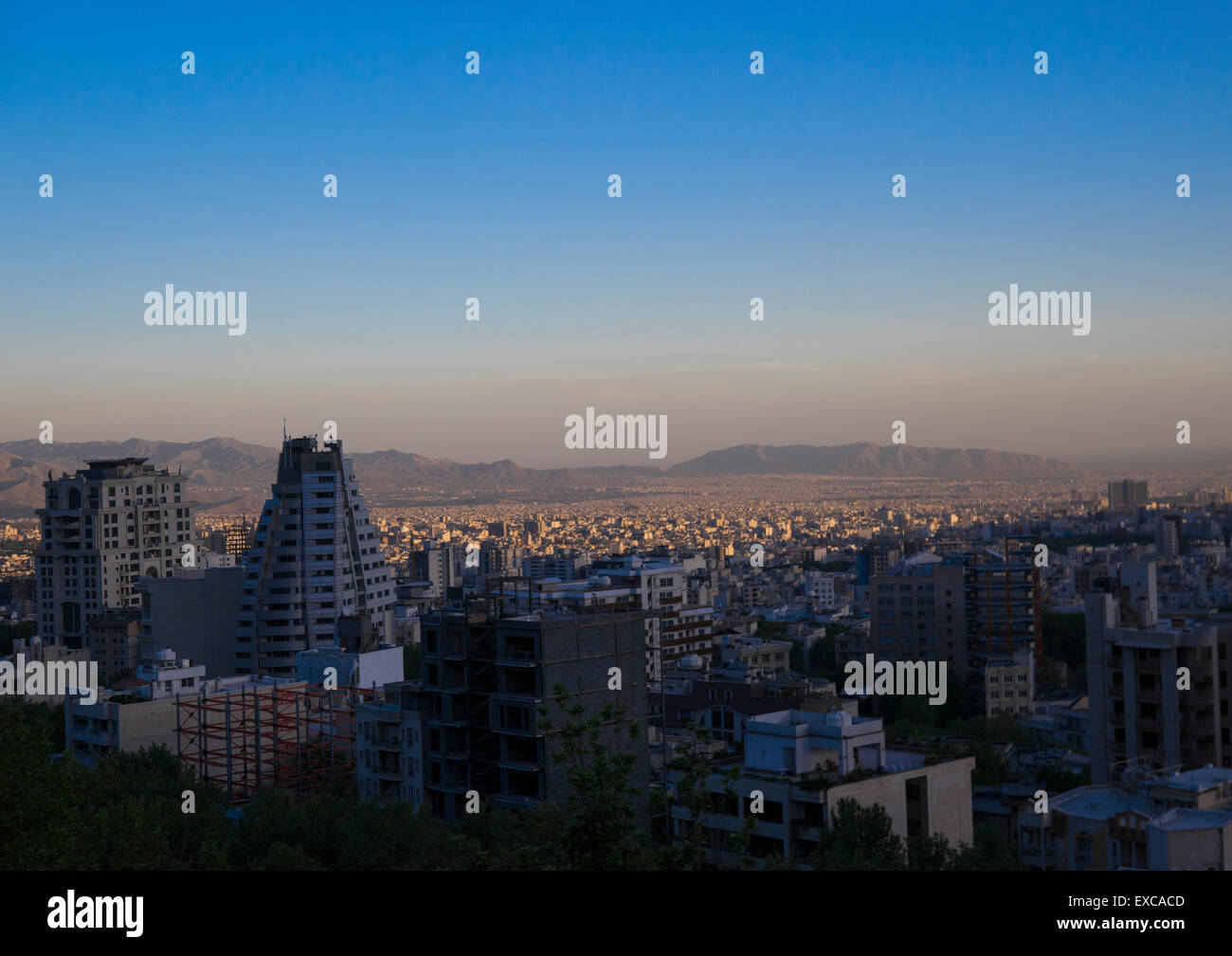 Panoramic View Over The City, Shemiranat County, Tehran, Iran Stock ...