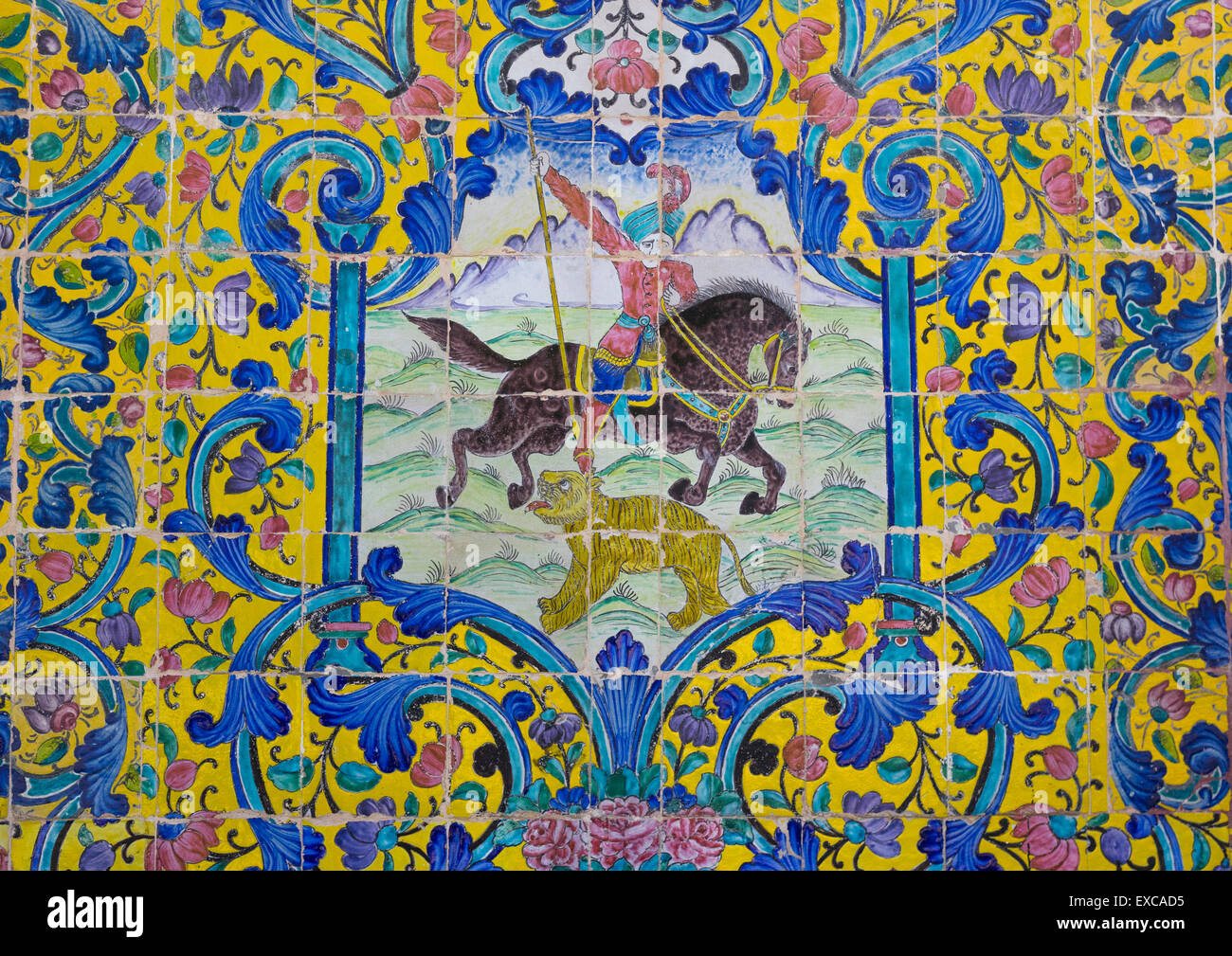 Decorated Tile Work At The Golestan Palace, Shemiranat County, Tehran ...