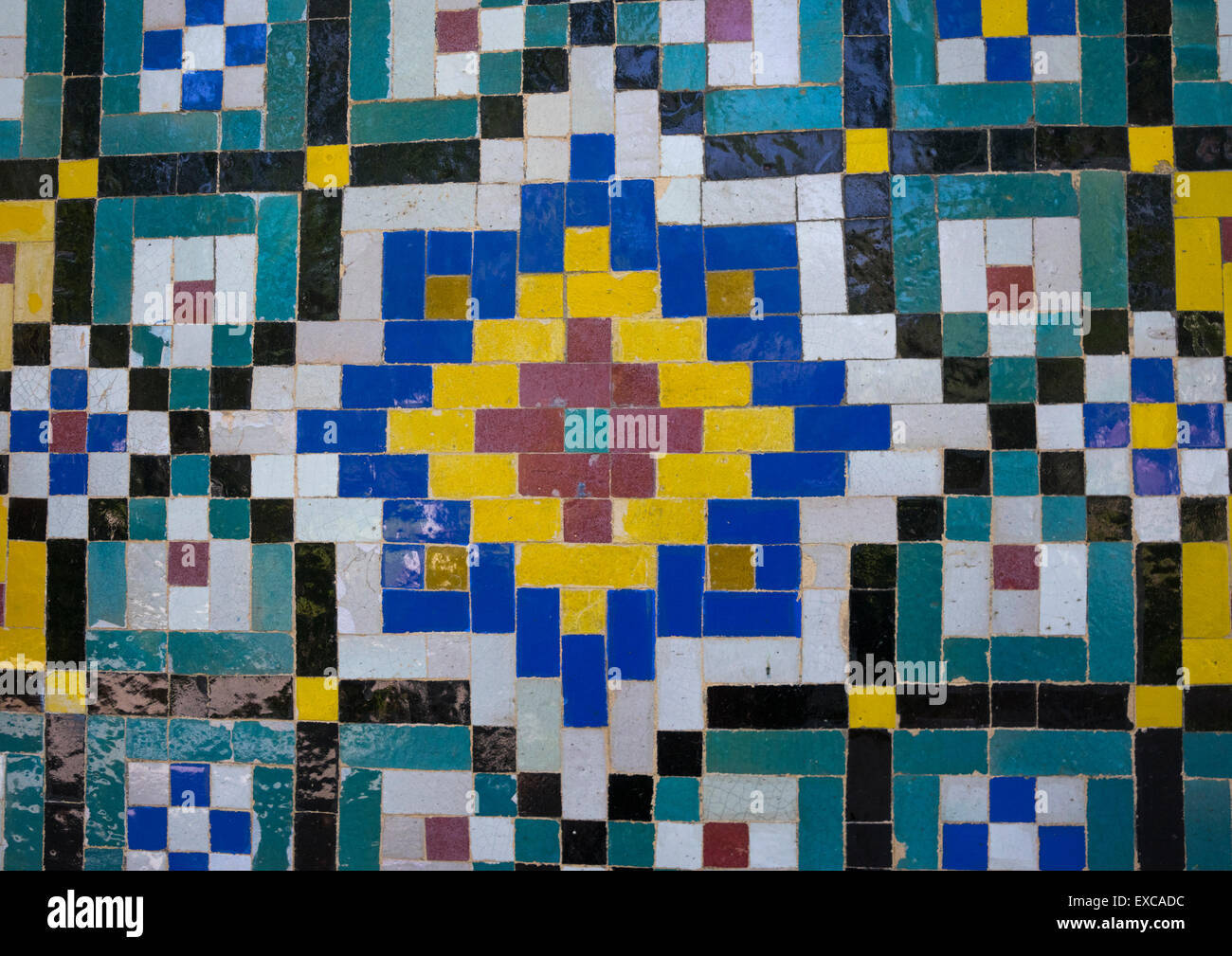 Mosaic Pattern With Ceramic Tiles In Golestan Palace, Shemiranat County ...