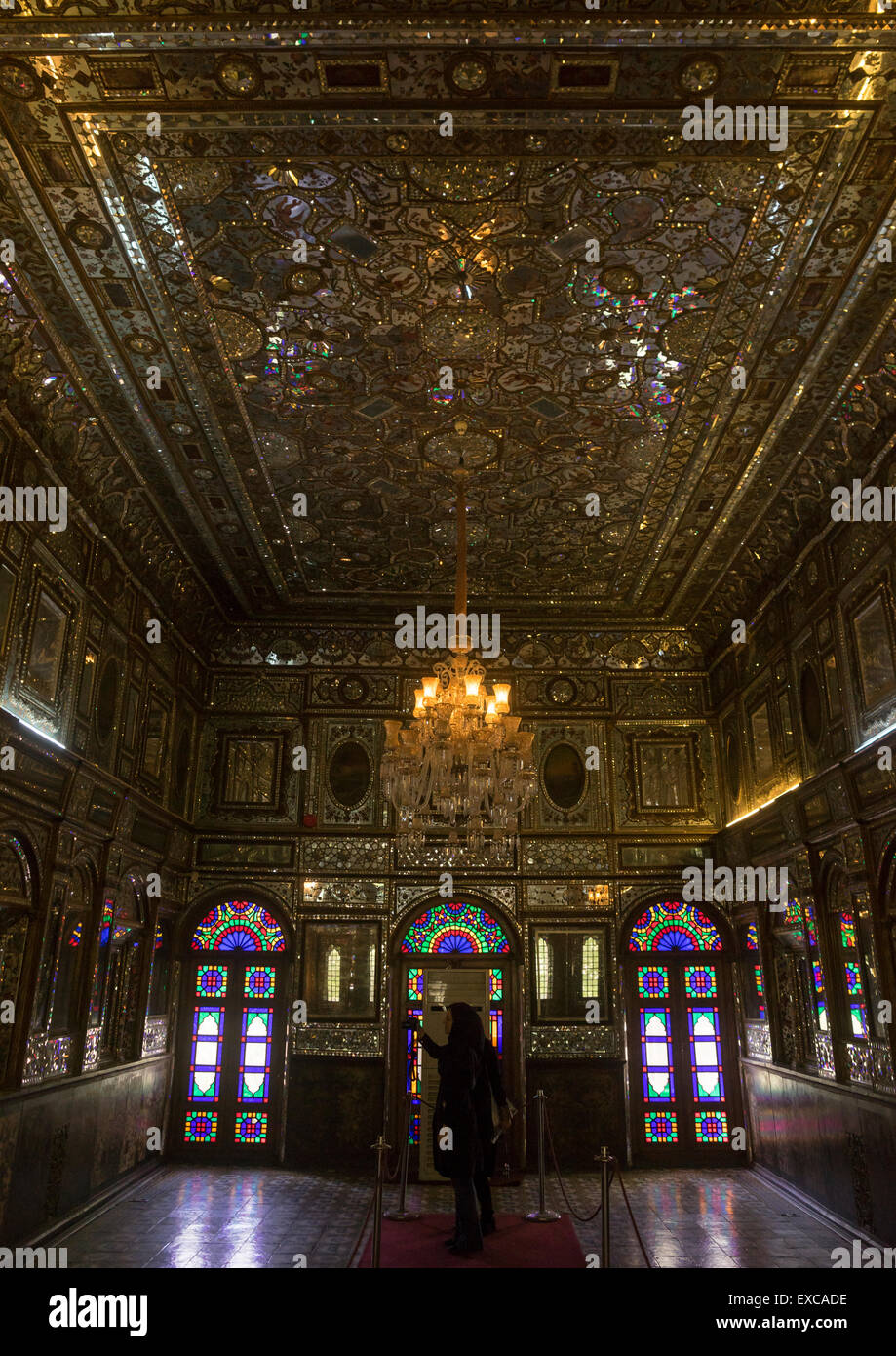 Golestan Palace Hall Of Mirrors, Shemiranat County, Tehran, Iran Stock ...