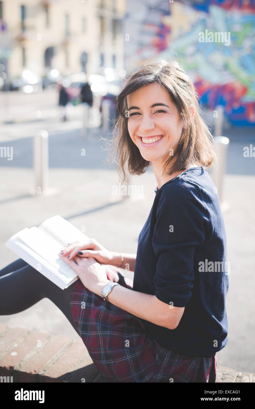 Woman pretty book hi-res stock photography and images - Alamy