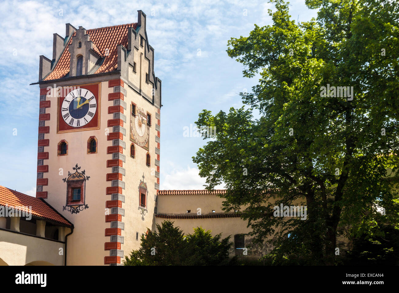 Hohes schloss, castle in the middle of Fussen, Bavarian Alps Stock ...