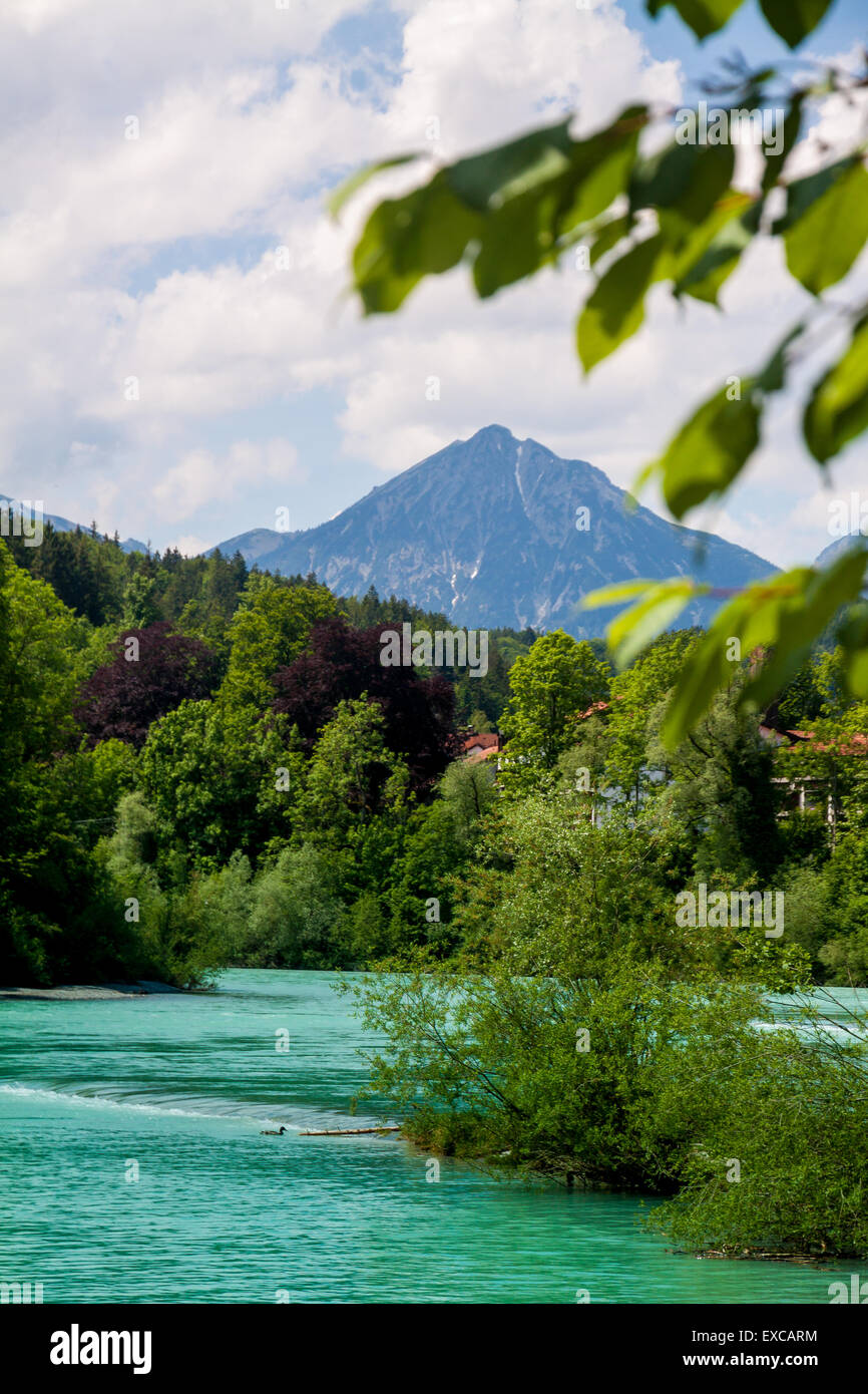 View of Lech river from Fussen in a sunny day Stock Photo - Alamy