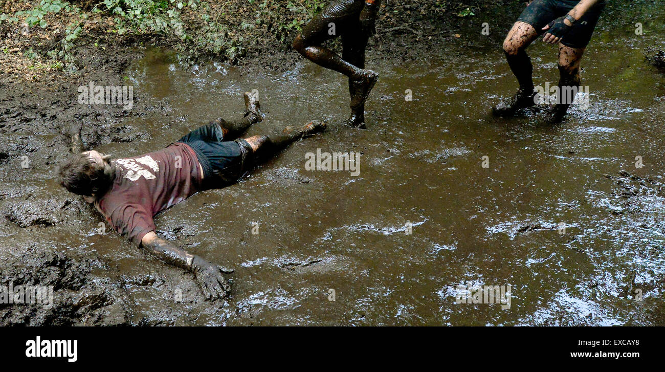Hermannsburg, Germany. 11th July, 2015. Participants of the endurance ...