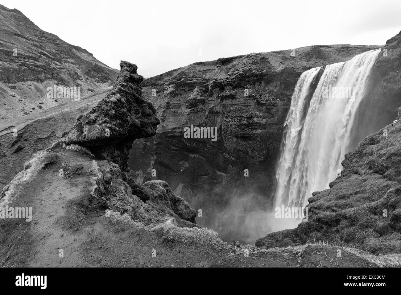 Skogafoss Cascade waterfall concept Stock Photo - Alamy