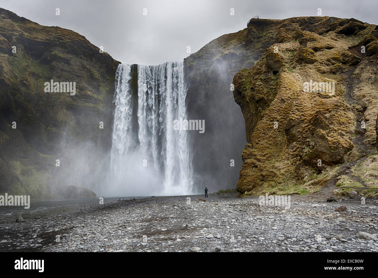 Skogafoss Cascade waterfall concept Stock Photo - Alamy
