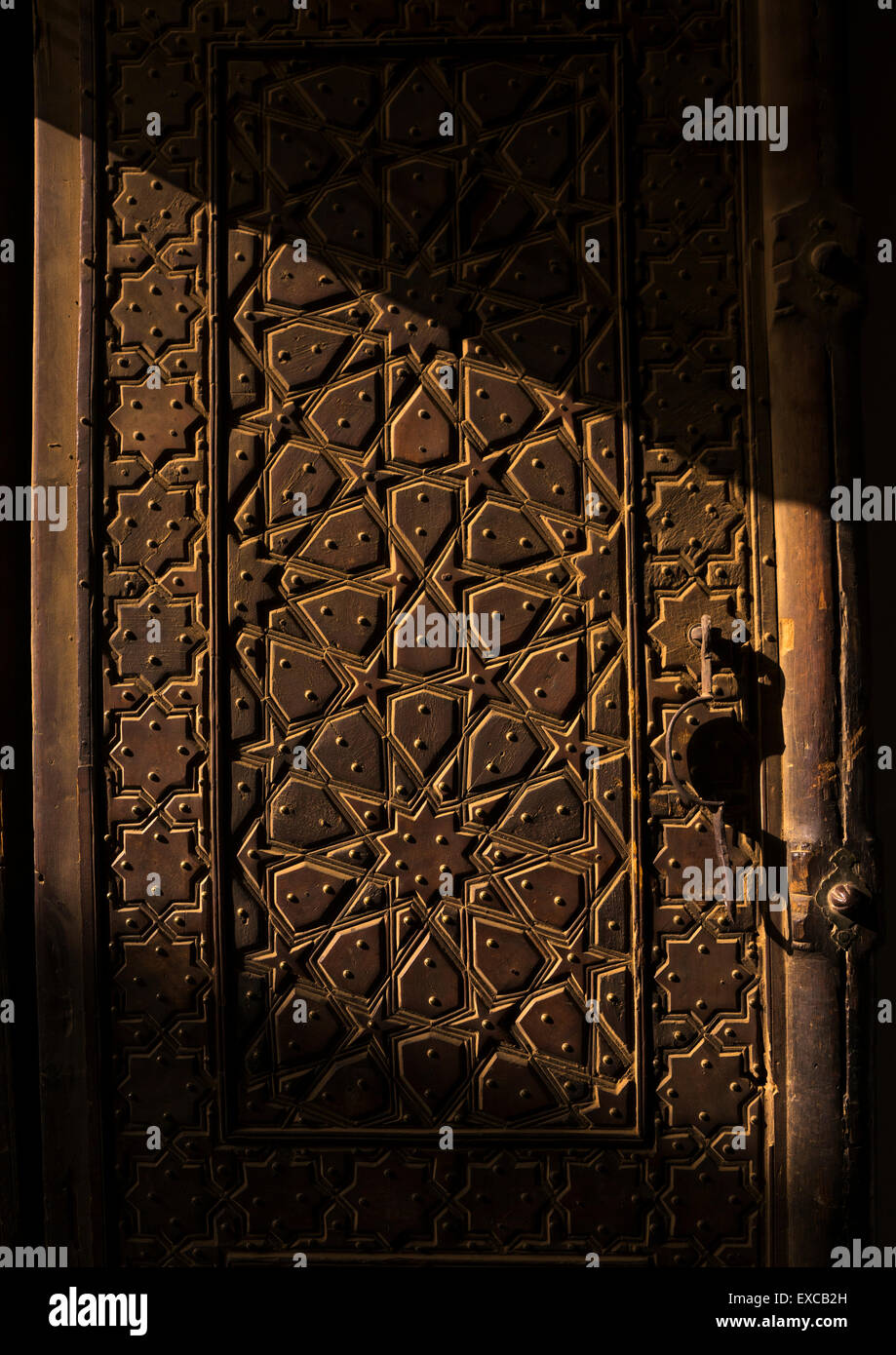 Mir Emad Mosque Old Door, Isfahan Province, Kashan, Iran Stock Photo ...