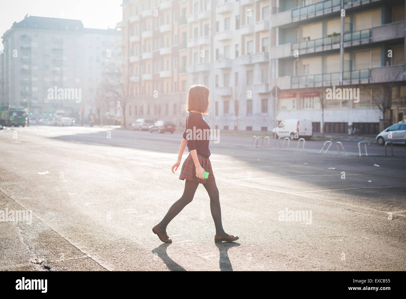 young pretty woman in town Stock Photo - Alamy