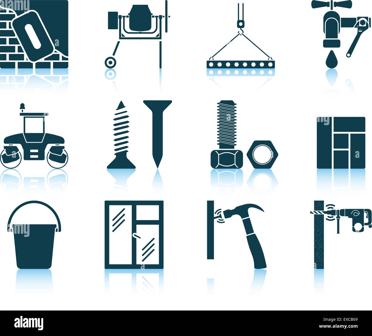 Set of construction icons. EPS 10 vector illustration without ...