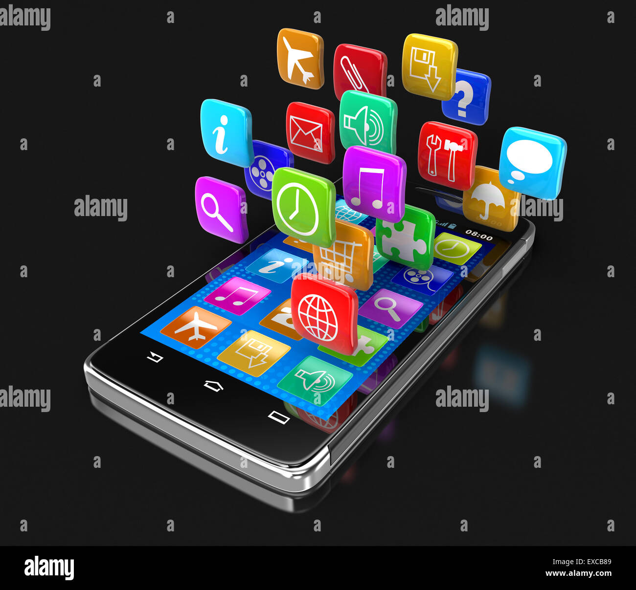 Touchscreen smartphone (clipping path included Stock Photo - Alamy