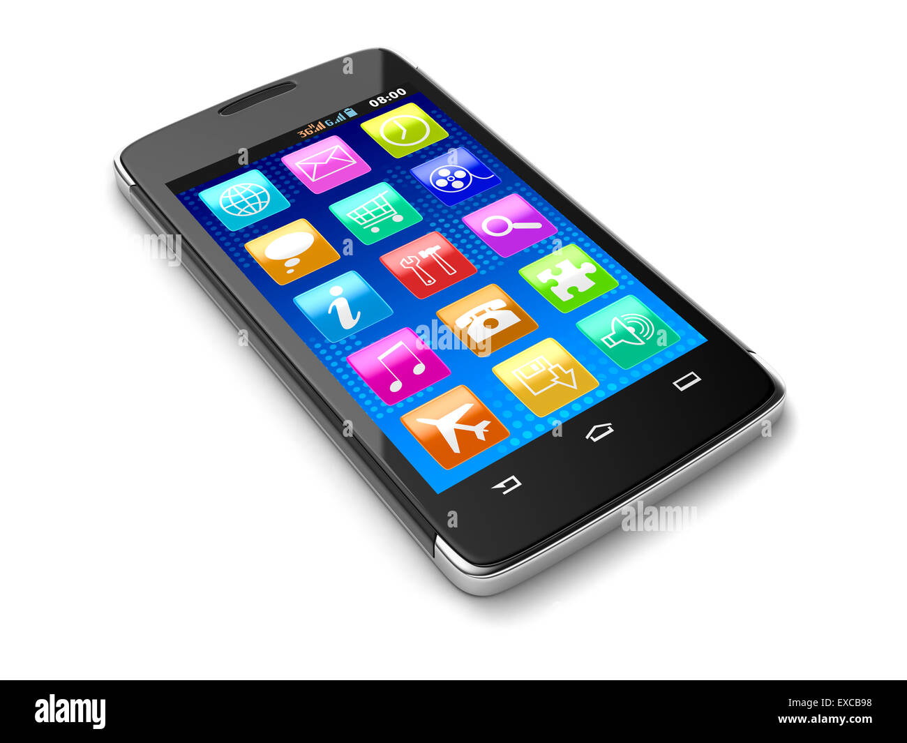 Touchscreen smartphone (clipping path included Stock Photo - Alamy