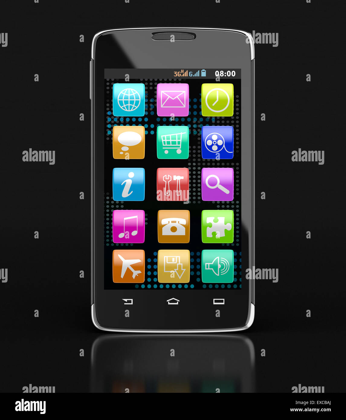 Touchscreen smartphone (clipping path included Stock Photo - Alamy