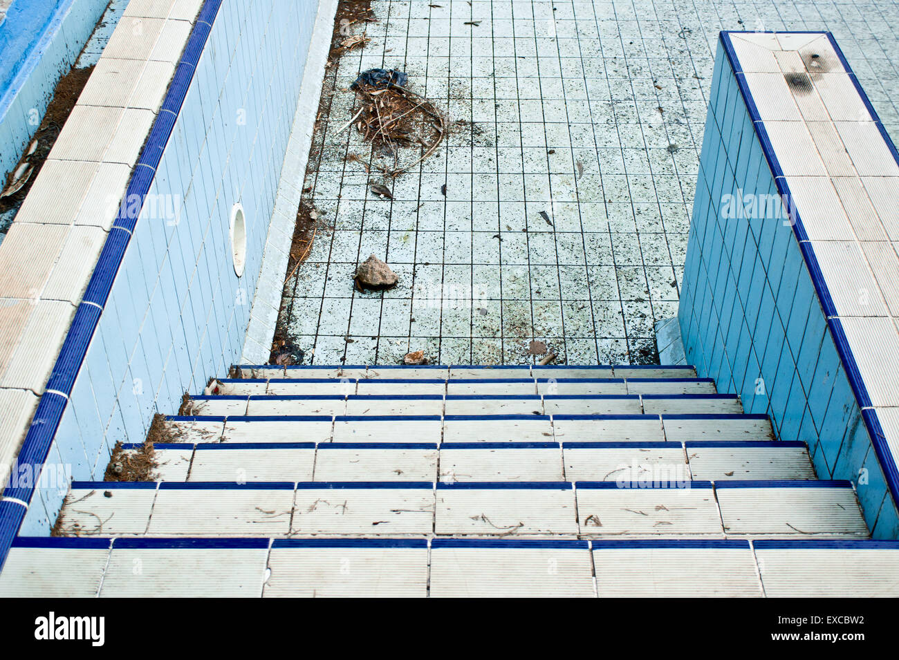 Part of a derelict swimming pool in Turkey Stock Photo - Alamy