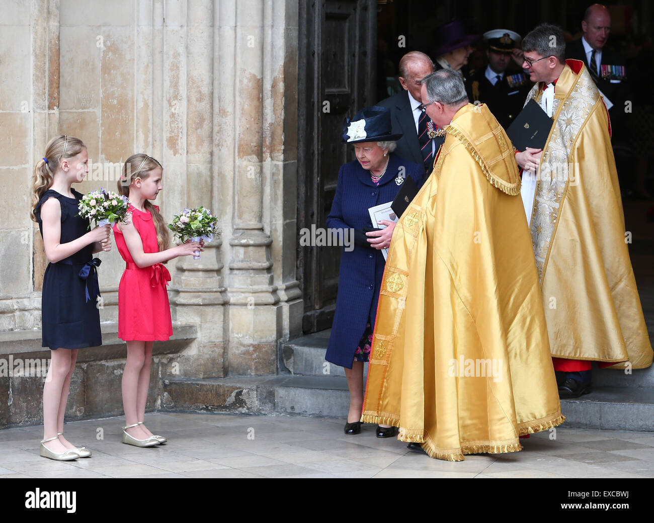 Members of the Royal Family, led by the Queen, attend a Service of ...