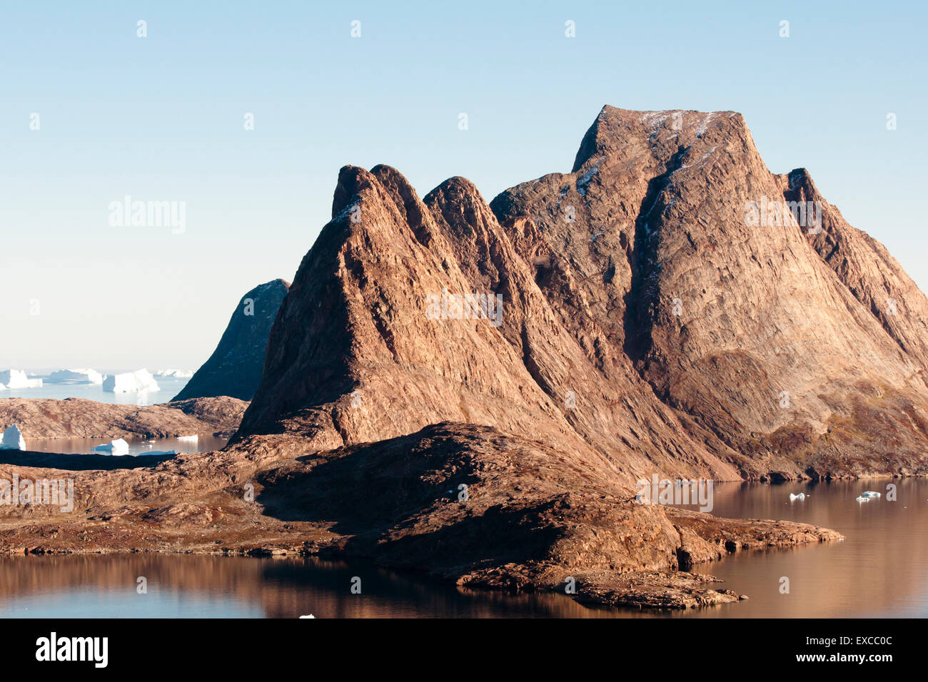 Mountains Fjord - Scoresby Sound - Greenland Stock Photo - Alamy