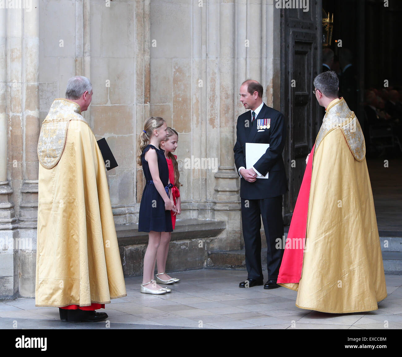 Members of the Royal Family, led by the Queen, attend a Service of ...