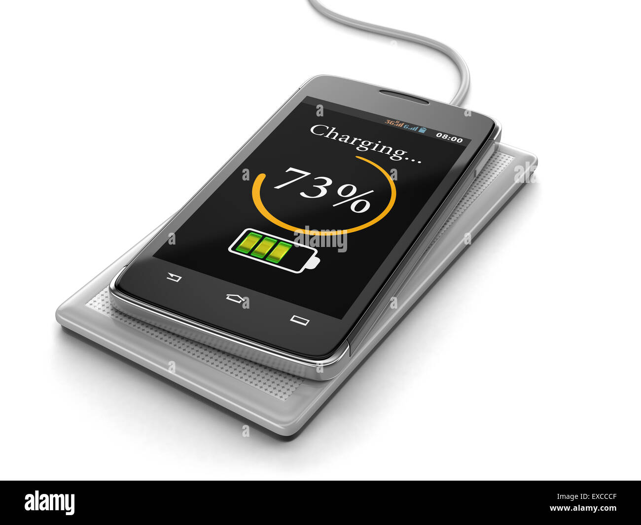 Wireless charging of smartphone (clipping path included Stock Photo - Alamy