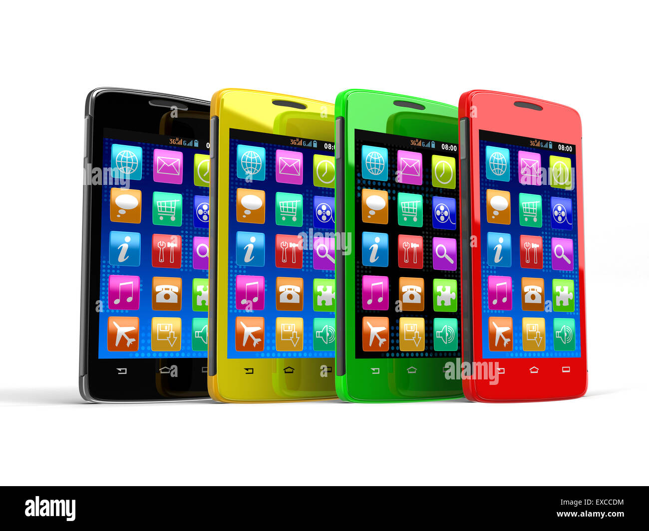 Touchscreen smartphone (clipping path included Stock Photo - Alamy
