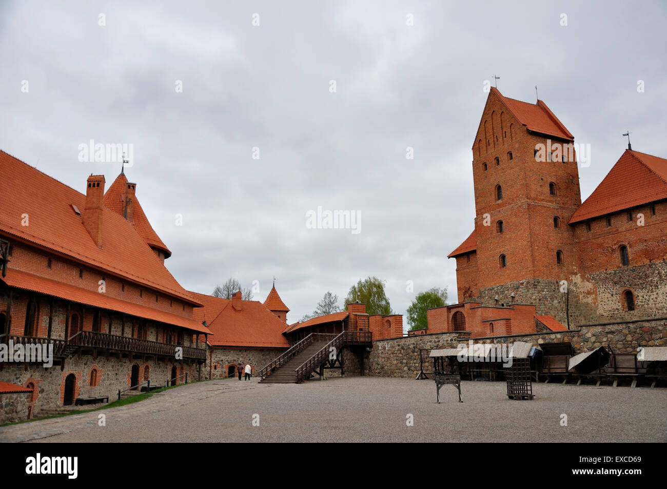 Inner yard of castle. On the right - the Ducal Palace and its donjon ...