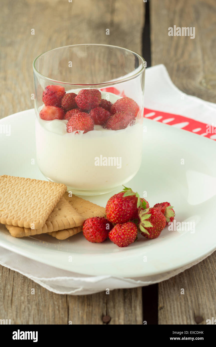 Berries in cream hi-res stock photography and images - Alamy