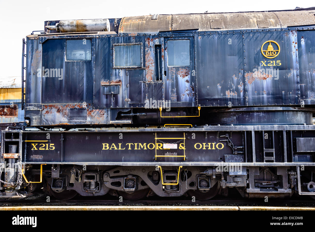 B&O Diesel powered crane No X-215, Baltimore & Ohio Railroad Museum ...