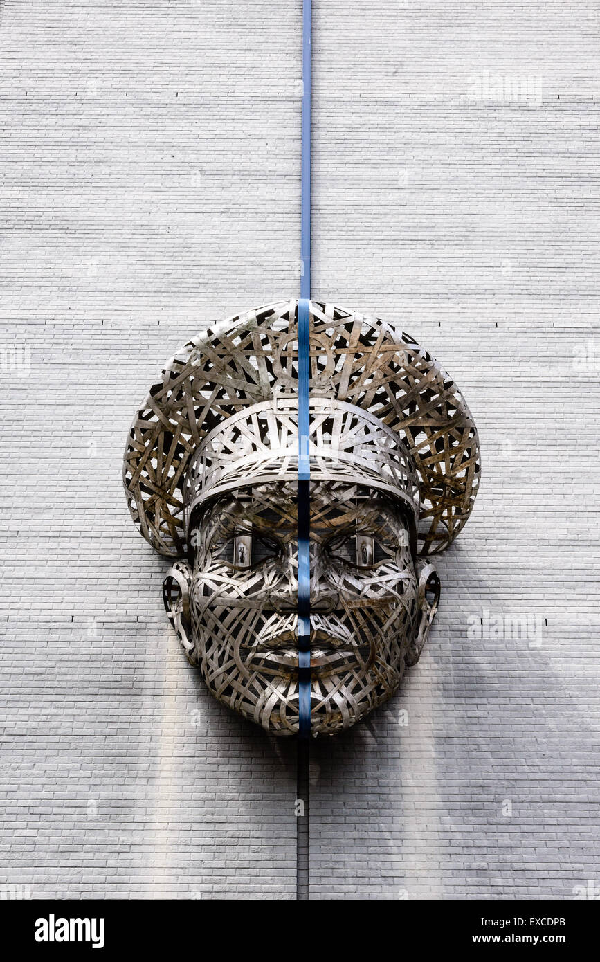 Thin Blue Line Sculpture by Michael Stutz, East Wall, Richmond Police ...