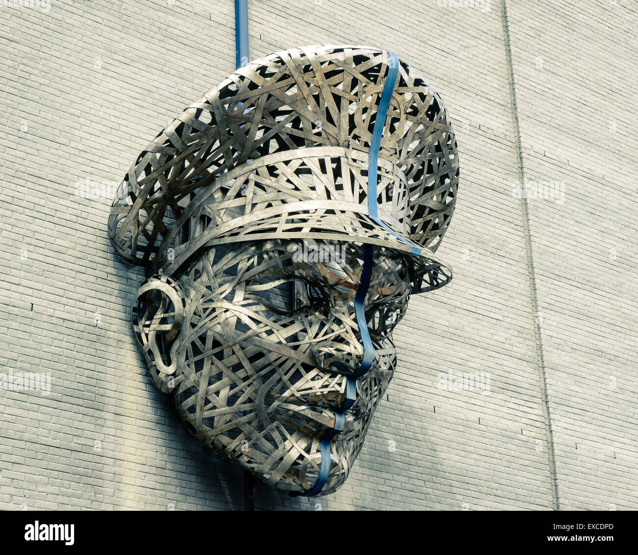 Thin Blue Line Sculpture by Michael Stutz, East Wall, Richmond Police ...