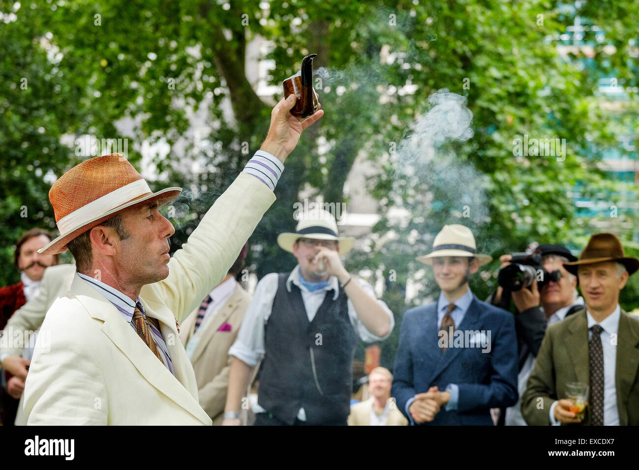 Bedford Square Gardens, London. 11th July, 2015. Gustav Temple, editor ...