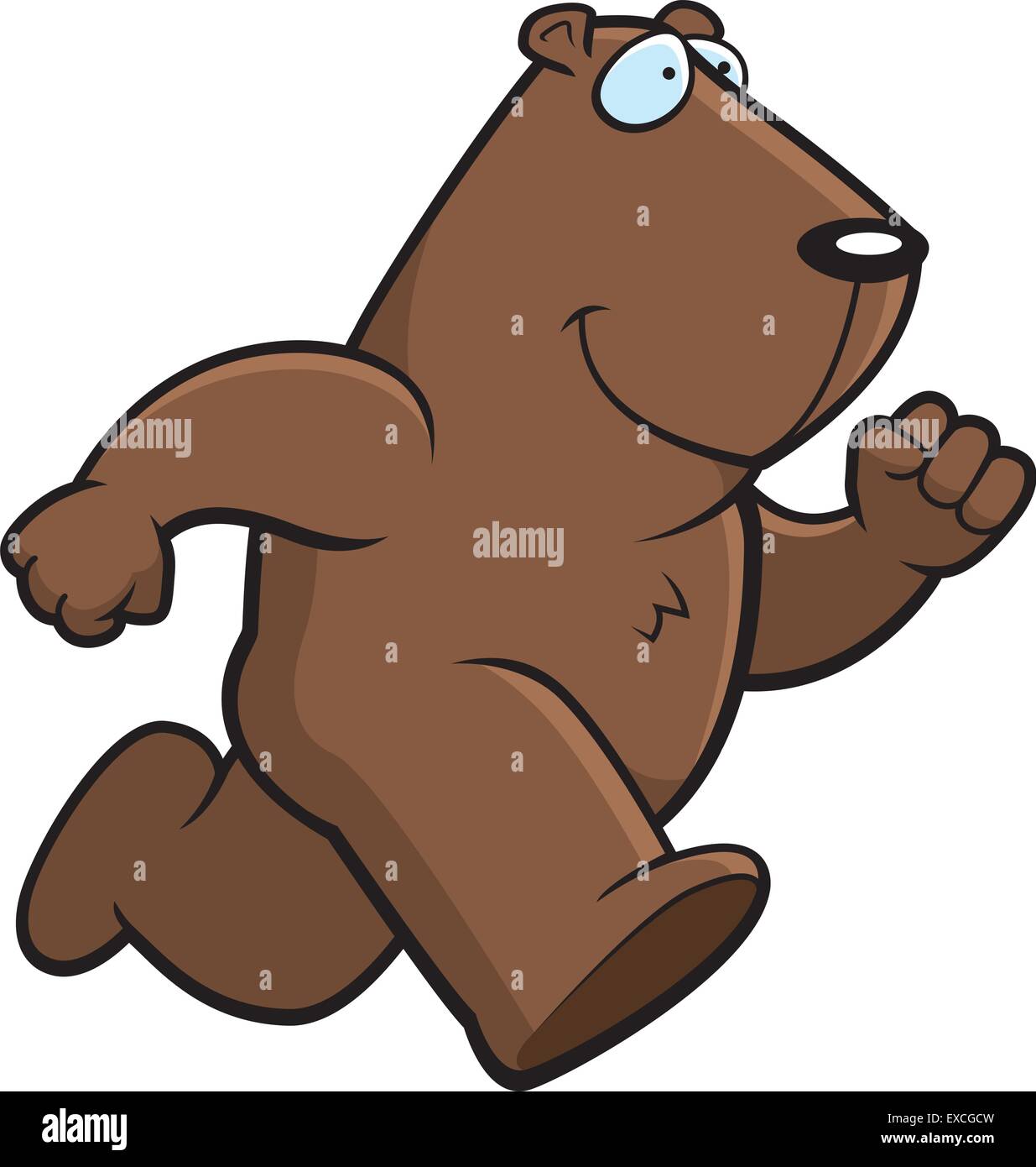 A happy cartoon groundhog running and smiling Stock Vector Image & Art ...