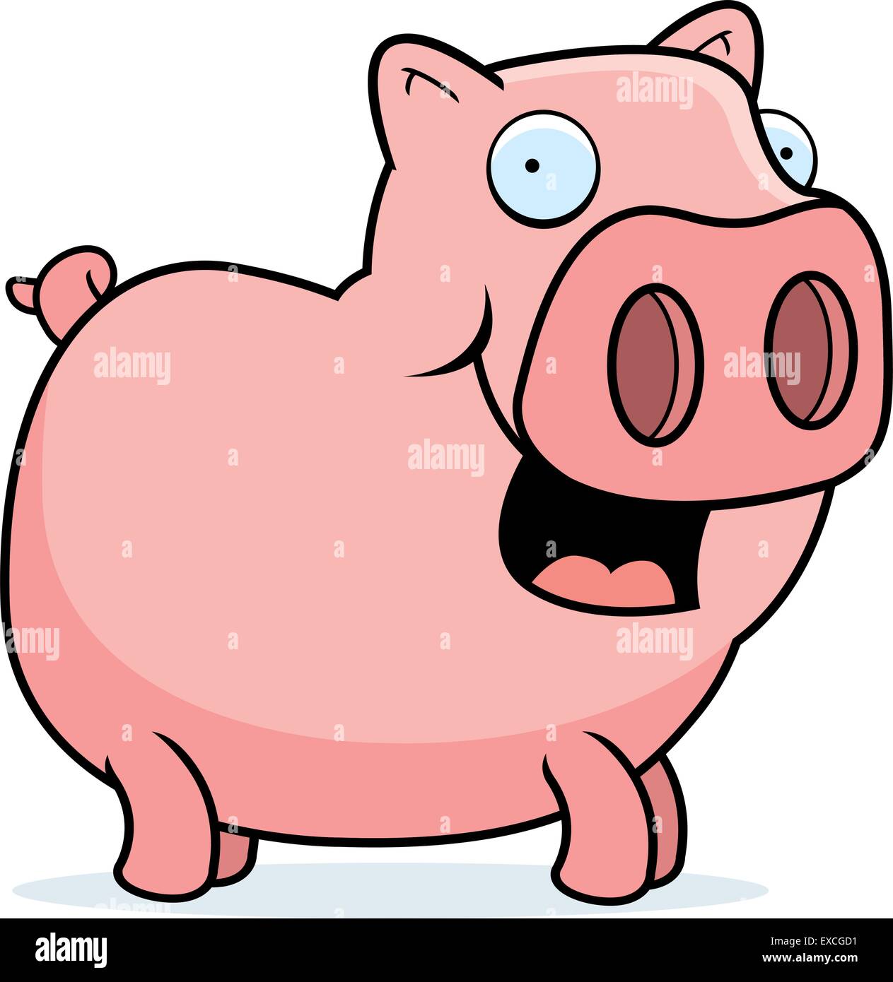 A happy cartoon pig standing and smiling Stock Vector Image & Art - Alamy