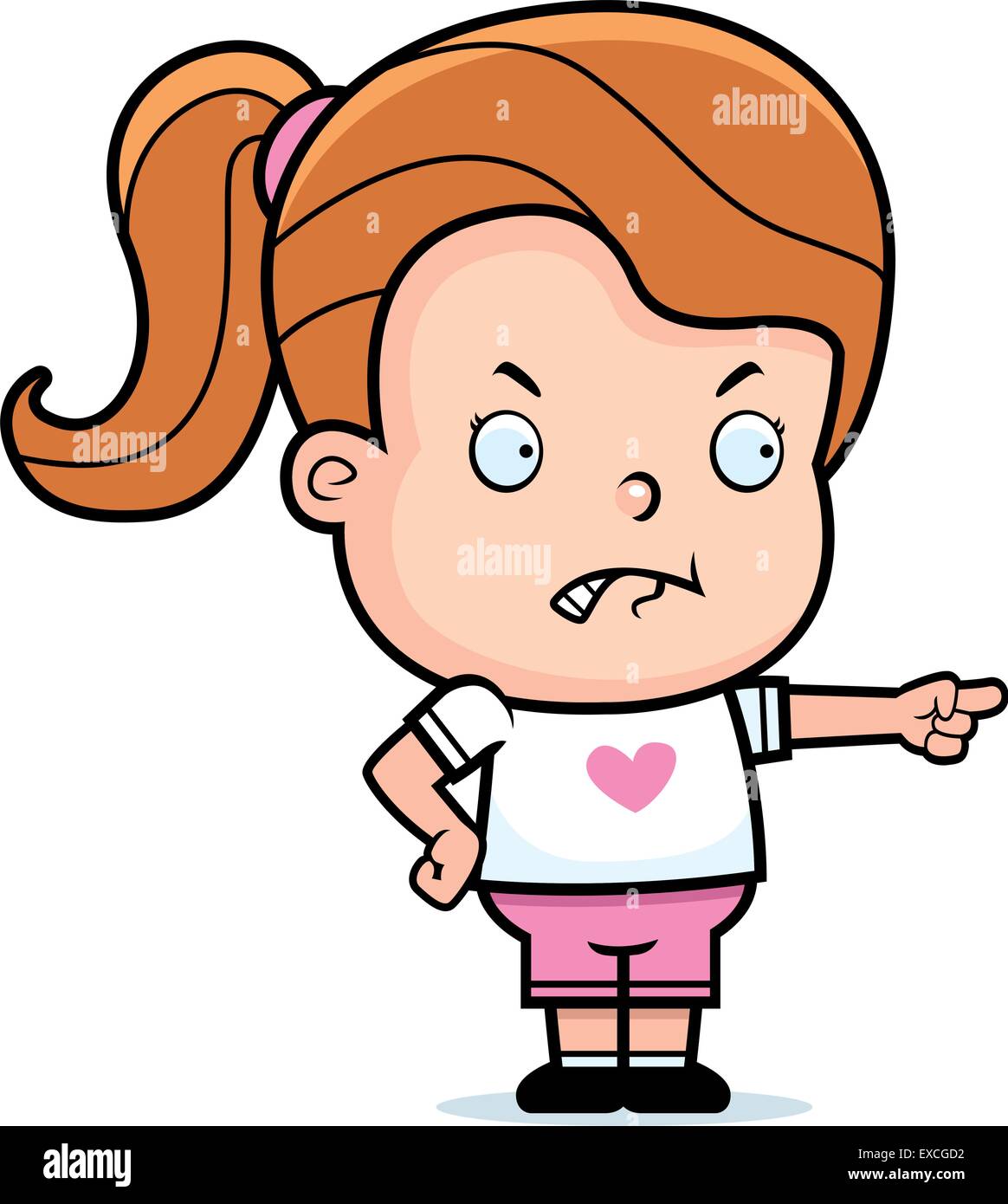 Girl Cartoon Person Pointing