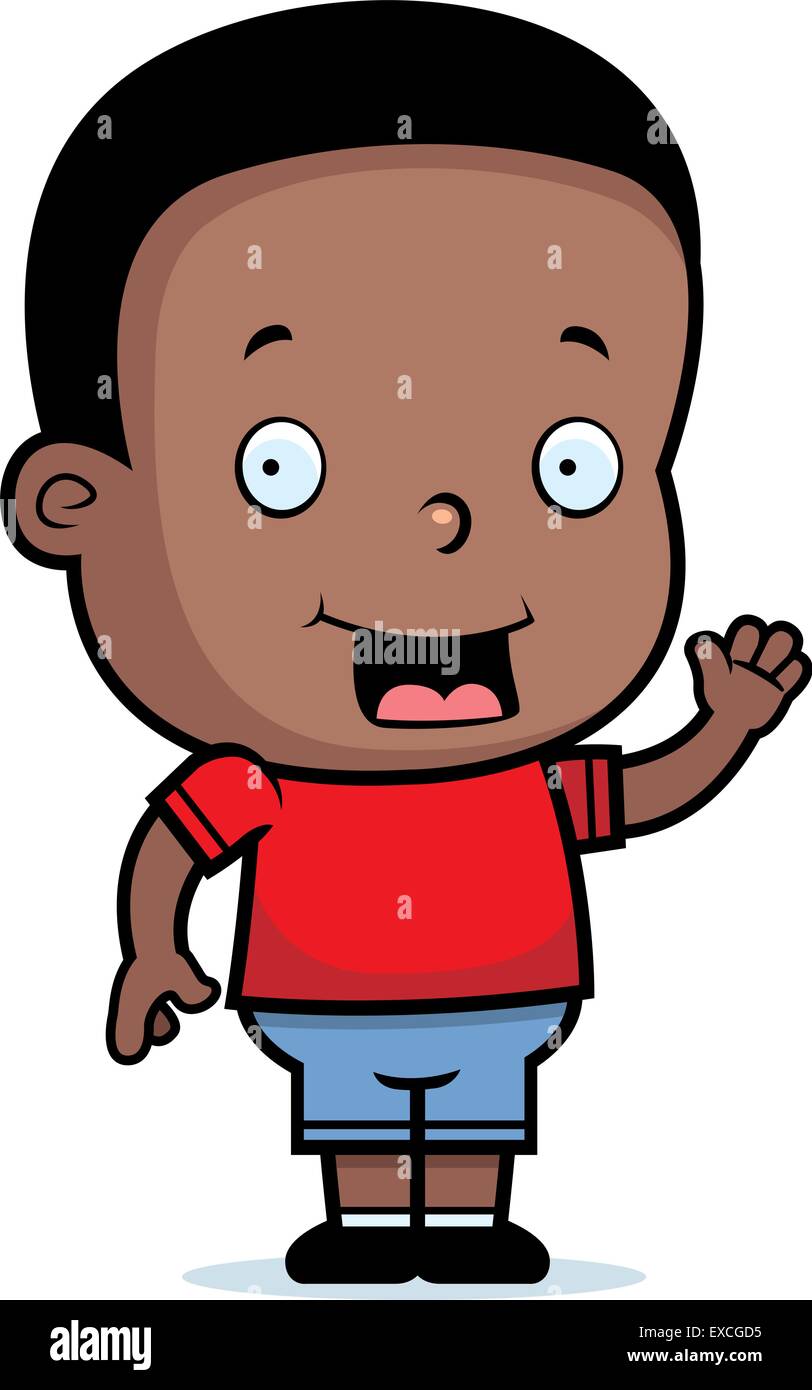 A happy cartoon toddler waving and smiling Stock Vector Image & Art - Alamy