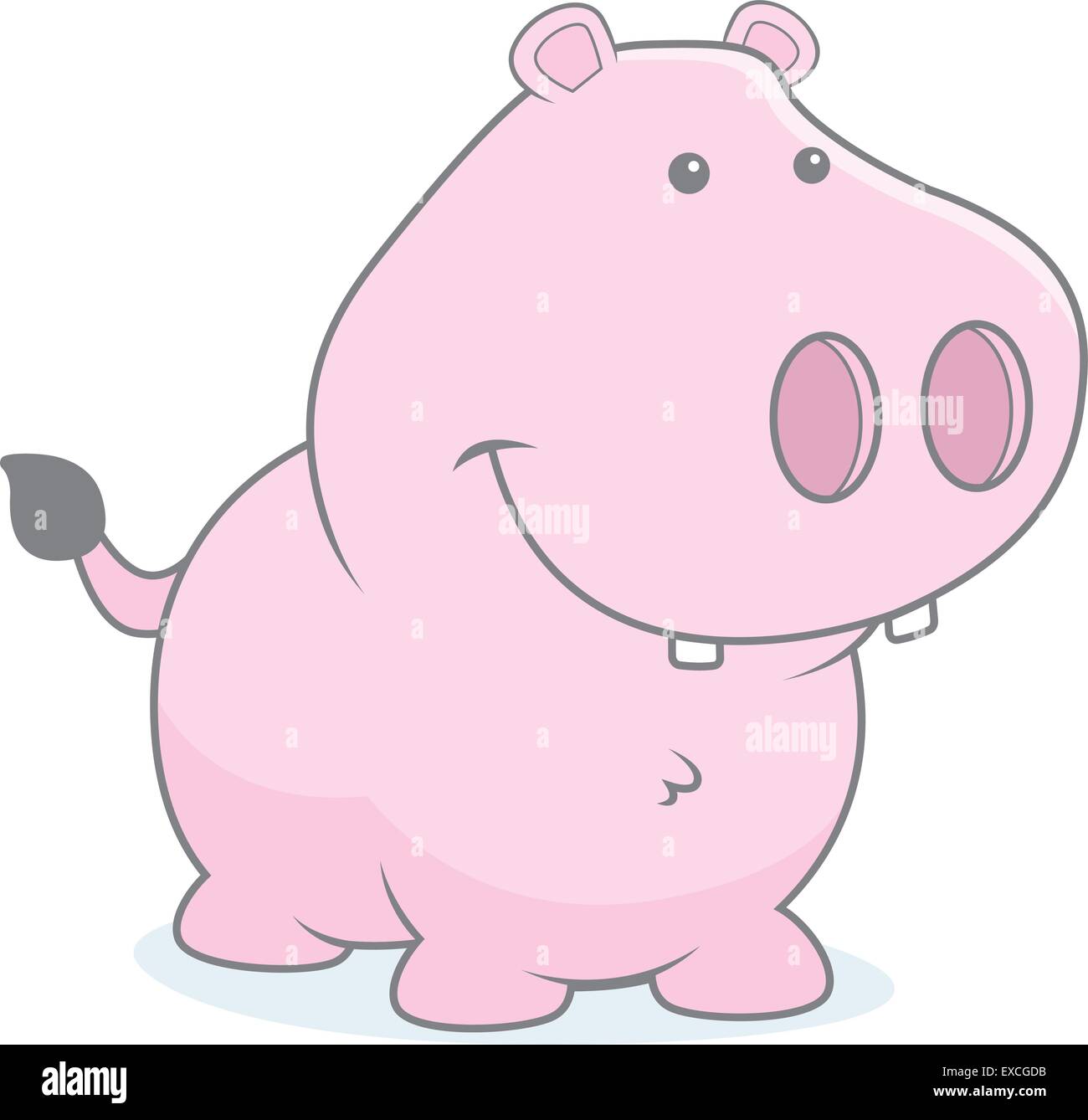 A cartoon baby hippo happy and smiling Stock Vector Image & Art - Alamy