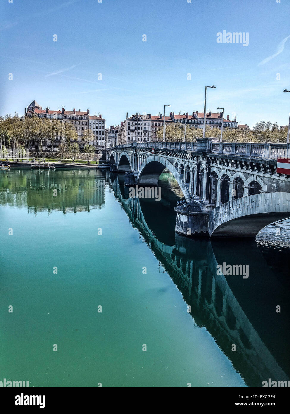 Bridge in the city of Lyon France Stock Photo - Alamy