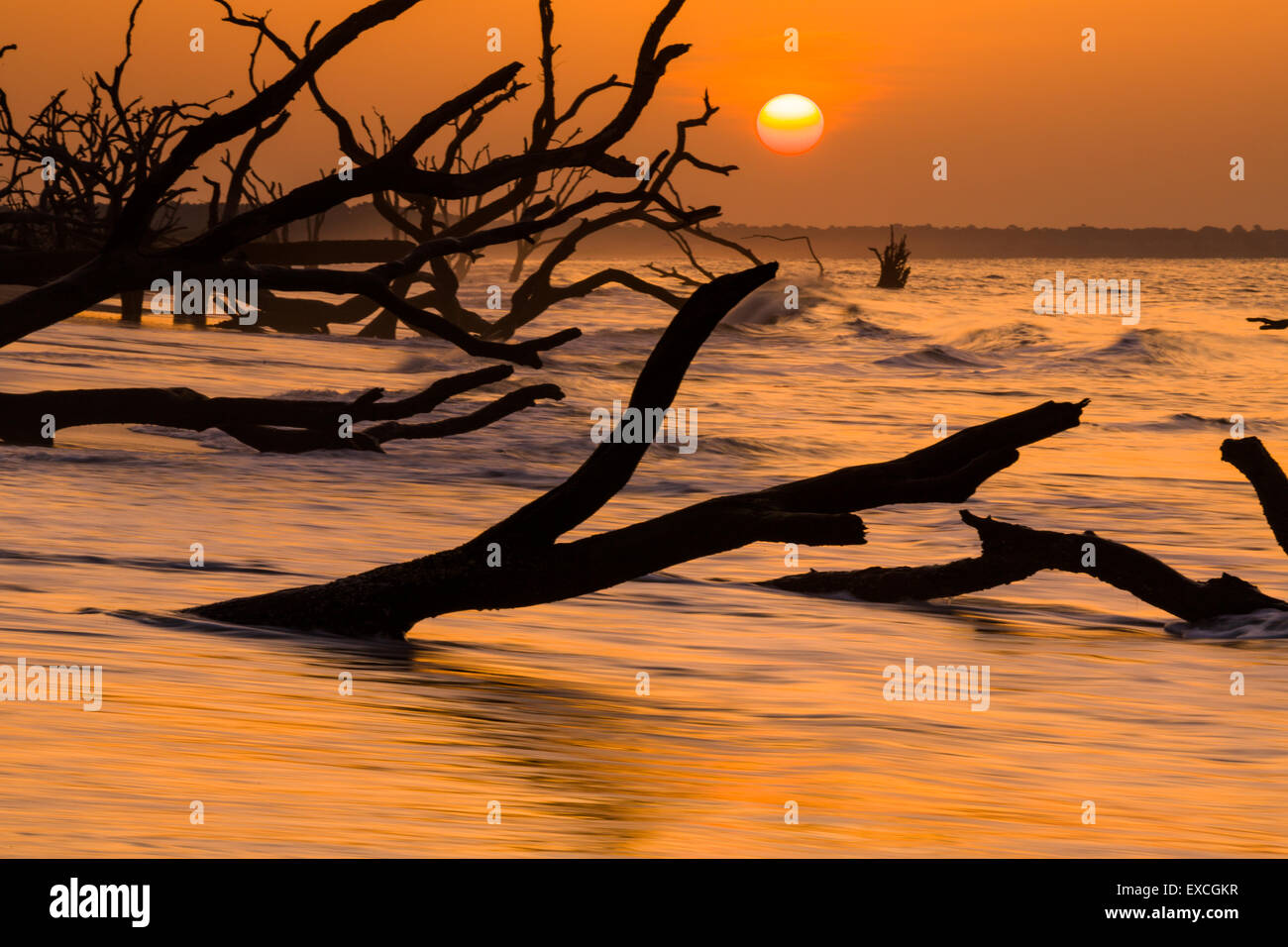 Sunrise over Boneyard Beach at Botany Bay Plantation July 11, 2014 in ...