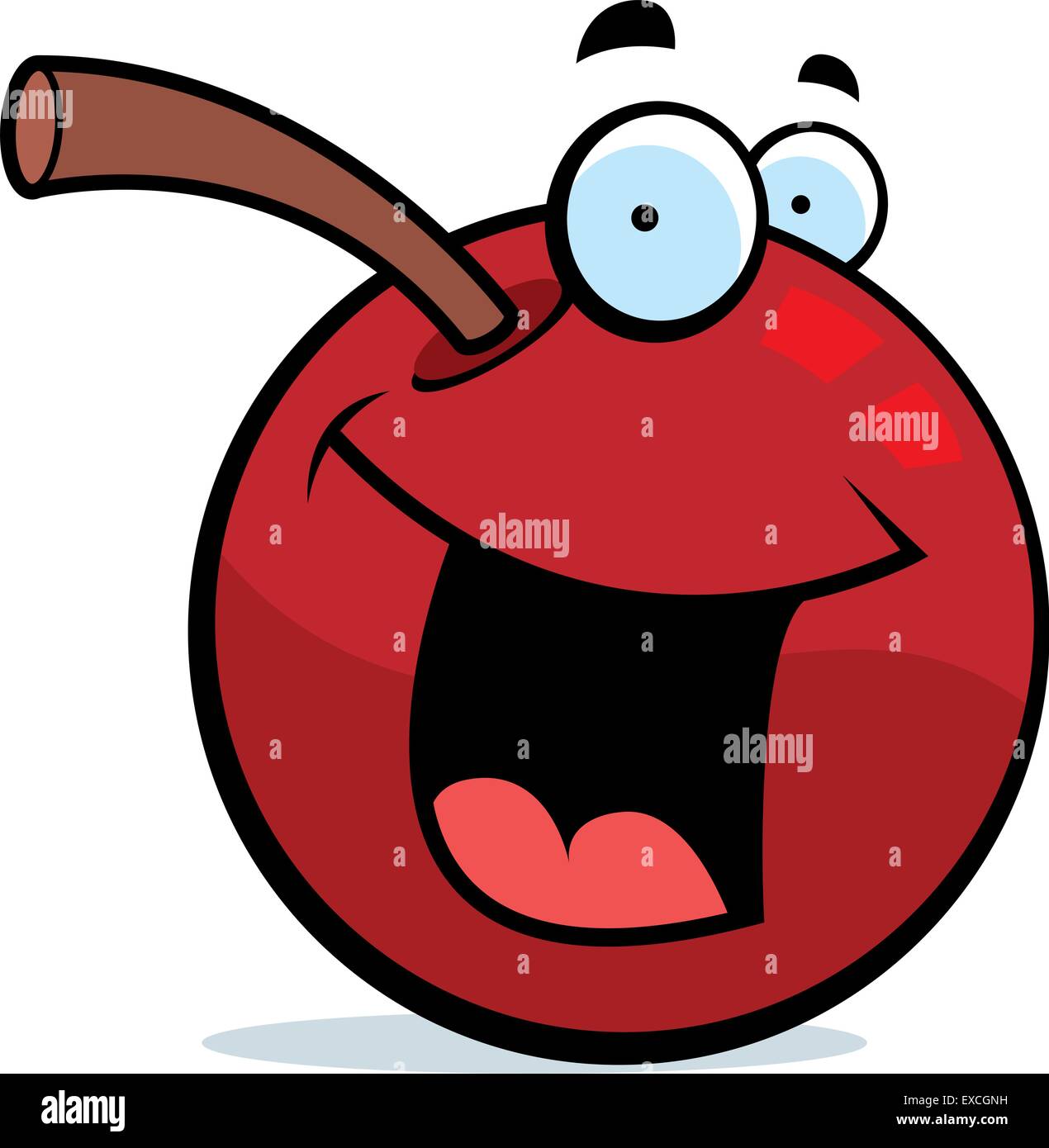 A cartoon red cherry smiling and happy Stock Vector Image & Art - Alamy